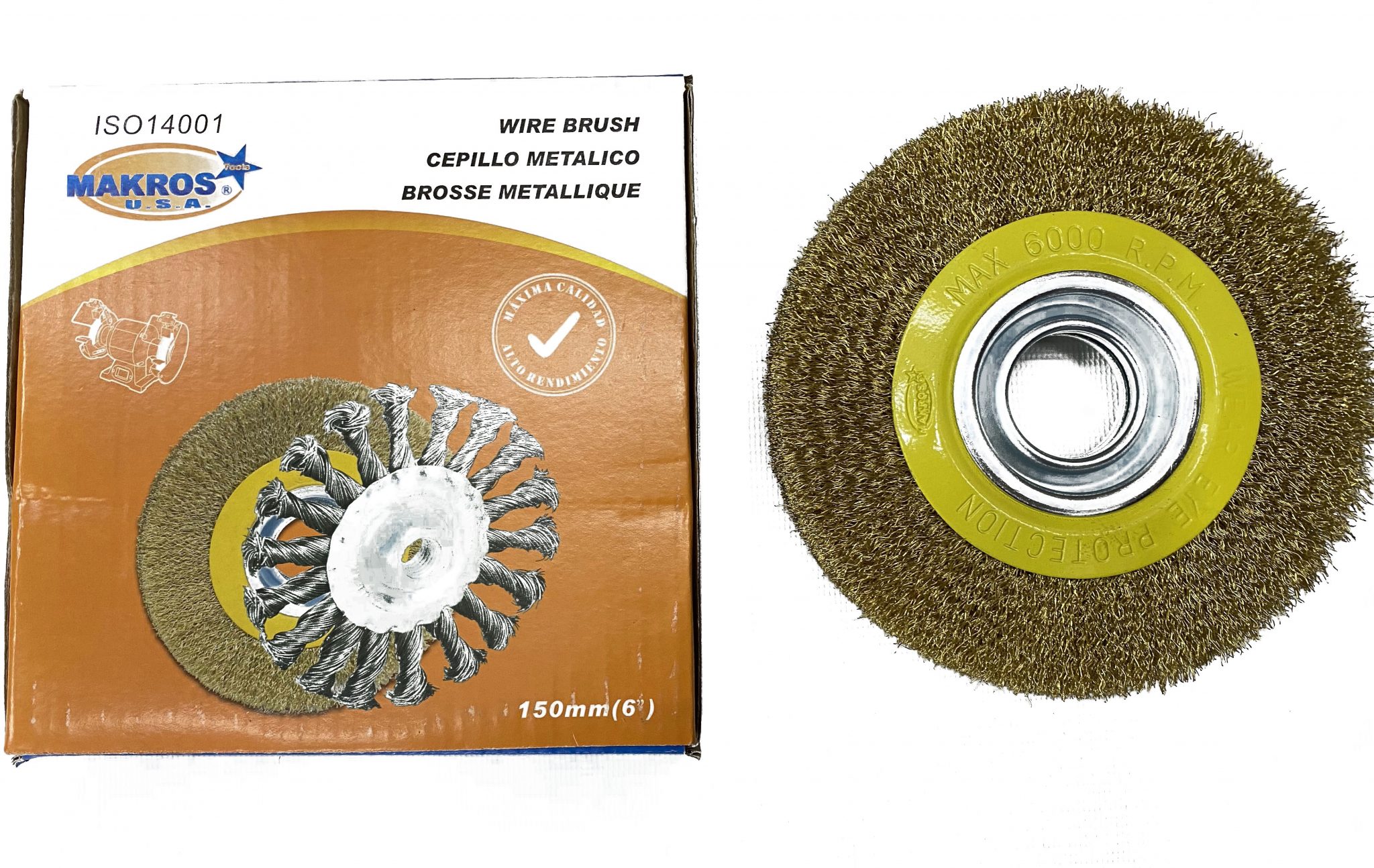 GRATA CIRCULAR LISA 6″X1″ C/EJE MAKROS