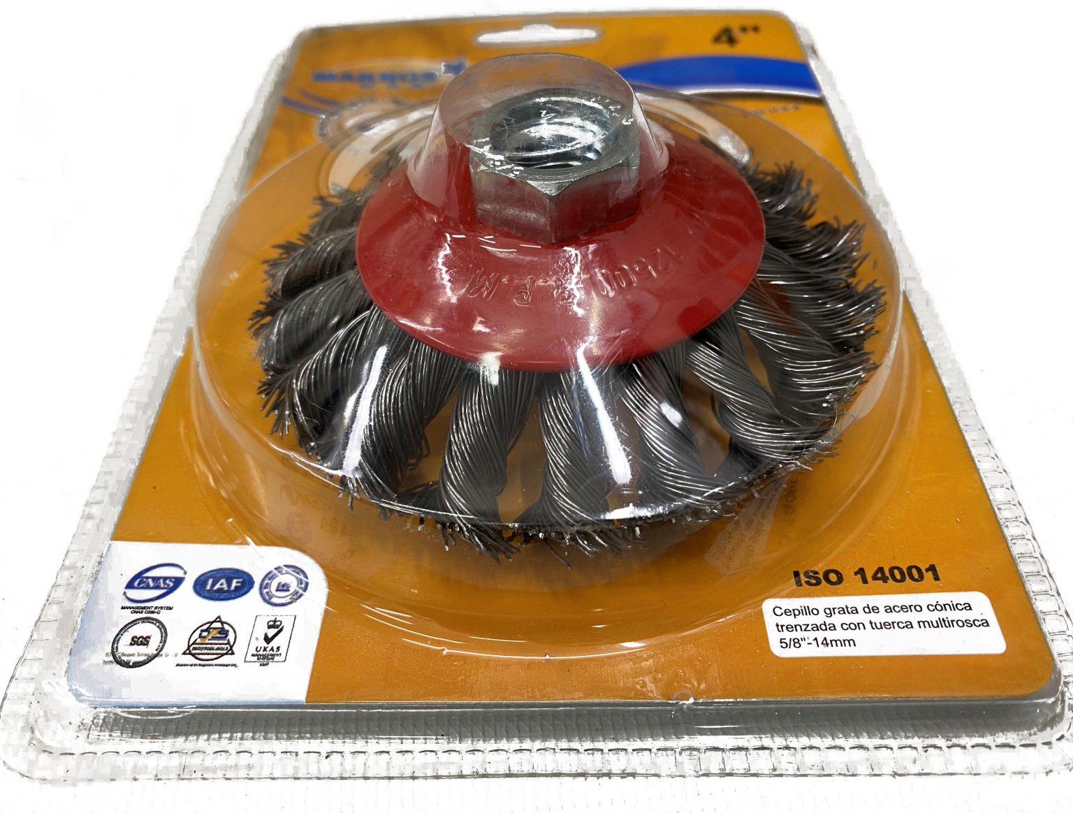 GRATA CÓNICA TRENZADA 4″ MULTIROSCA MARCA MAKROS