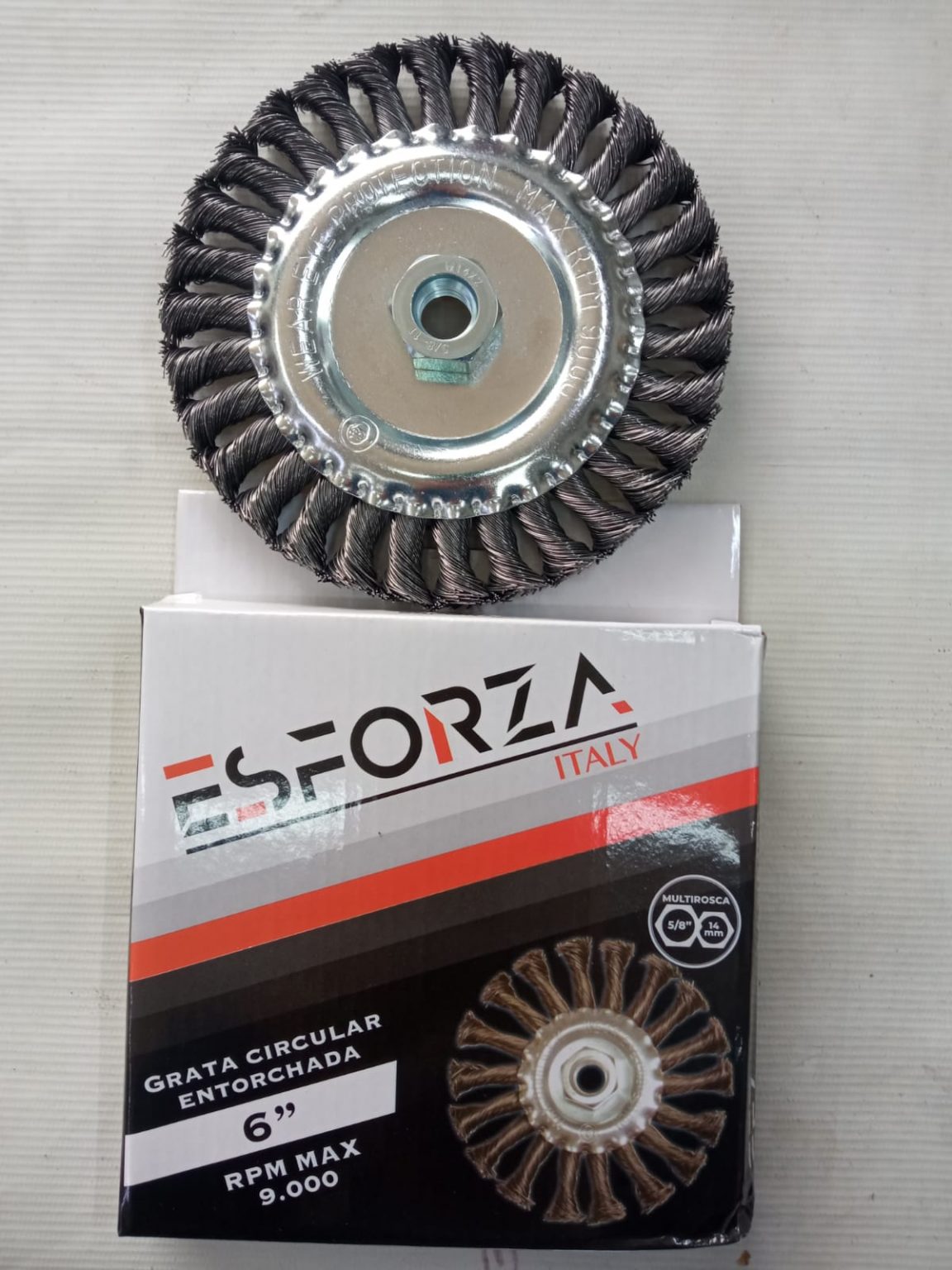 GRATA CIRCULAR TRENZADA 6″X1″ ESFORZA
